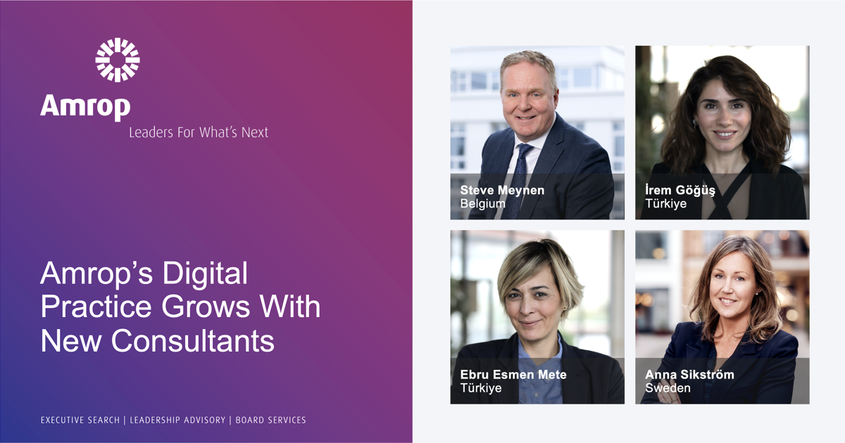 Amrop Digital Practice Grows With New Consultants