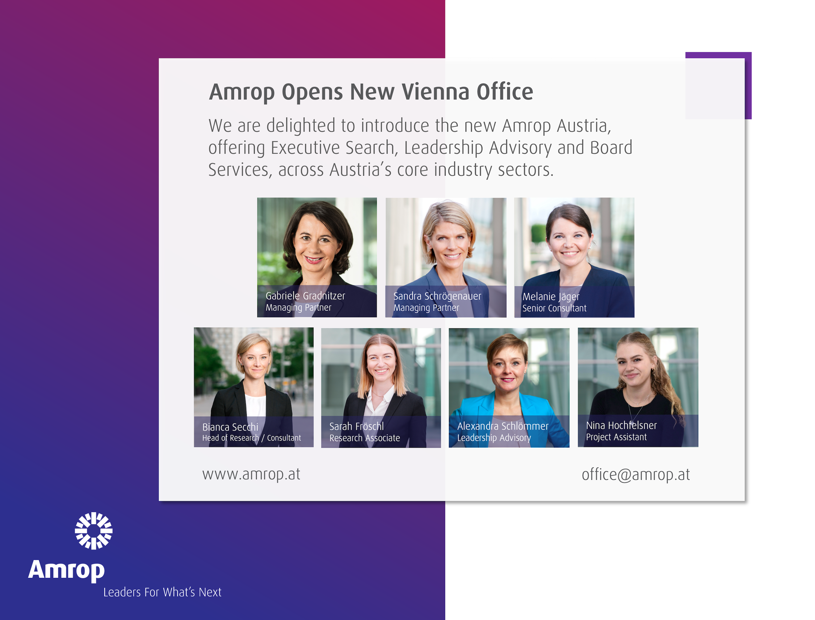Amrop Opens New Vienna Office